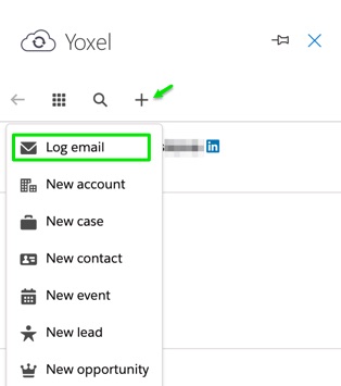 Yoxel | Log email and create opportunity.