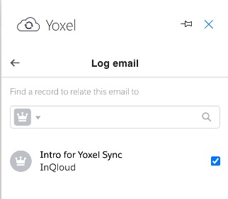 Yoxel | Log email and create opportunity.